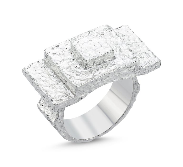 Ancient Themed Pyramid Ring 24K Micron Plated Sterling Silver and ...