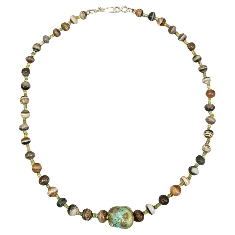 Ancient Turquoise Frog Pendant, Turquoise Disc Beads and Spherical ...