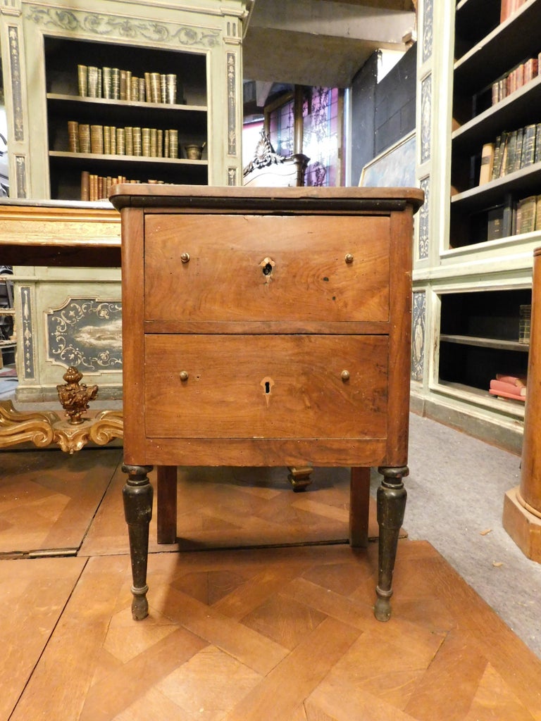 Ancient Wooden Bedside Tables, from 19th Century, Rome For Sale at 1stDibs