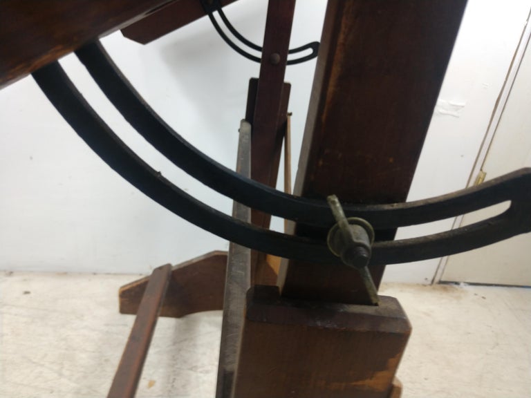 Anco Bilt Pine and Iron Drafting Table, C1955 at 1stDibs