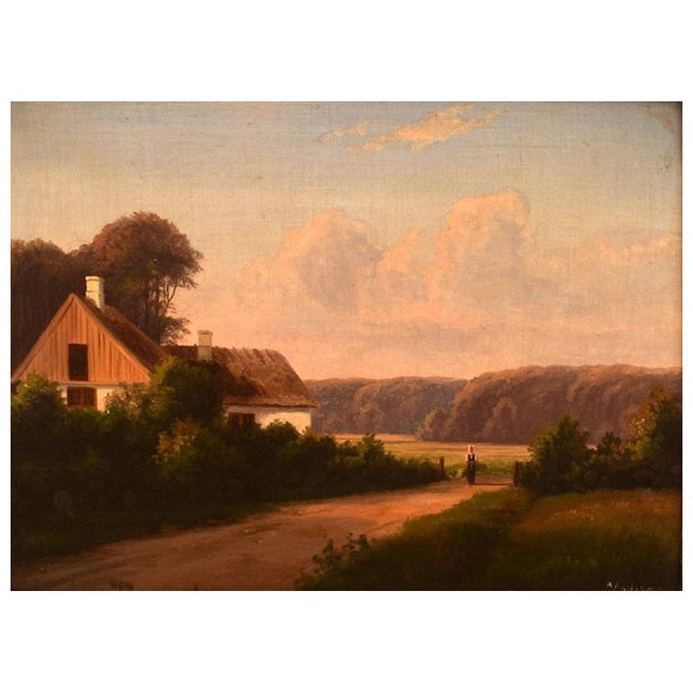 Anders Andersen-Lundby, Danish Landscape, Oil on Canvas at 1stDibs