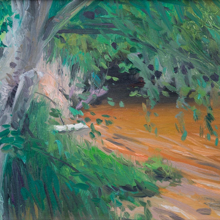 Anders Ståhl - Red Sand Riverbed Painting By Swedish Post-Impressionist ...