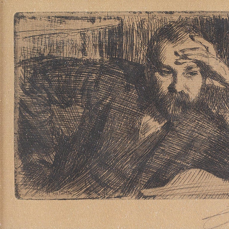 Anders Zorn - Anders Zorn, Portrait Of Fredrik Martin, Etching For Sale ...