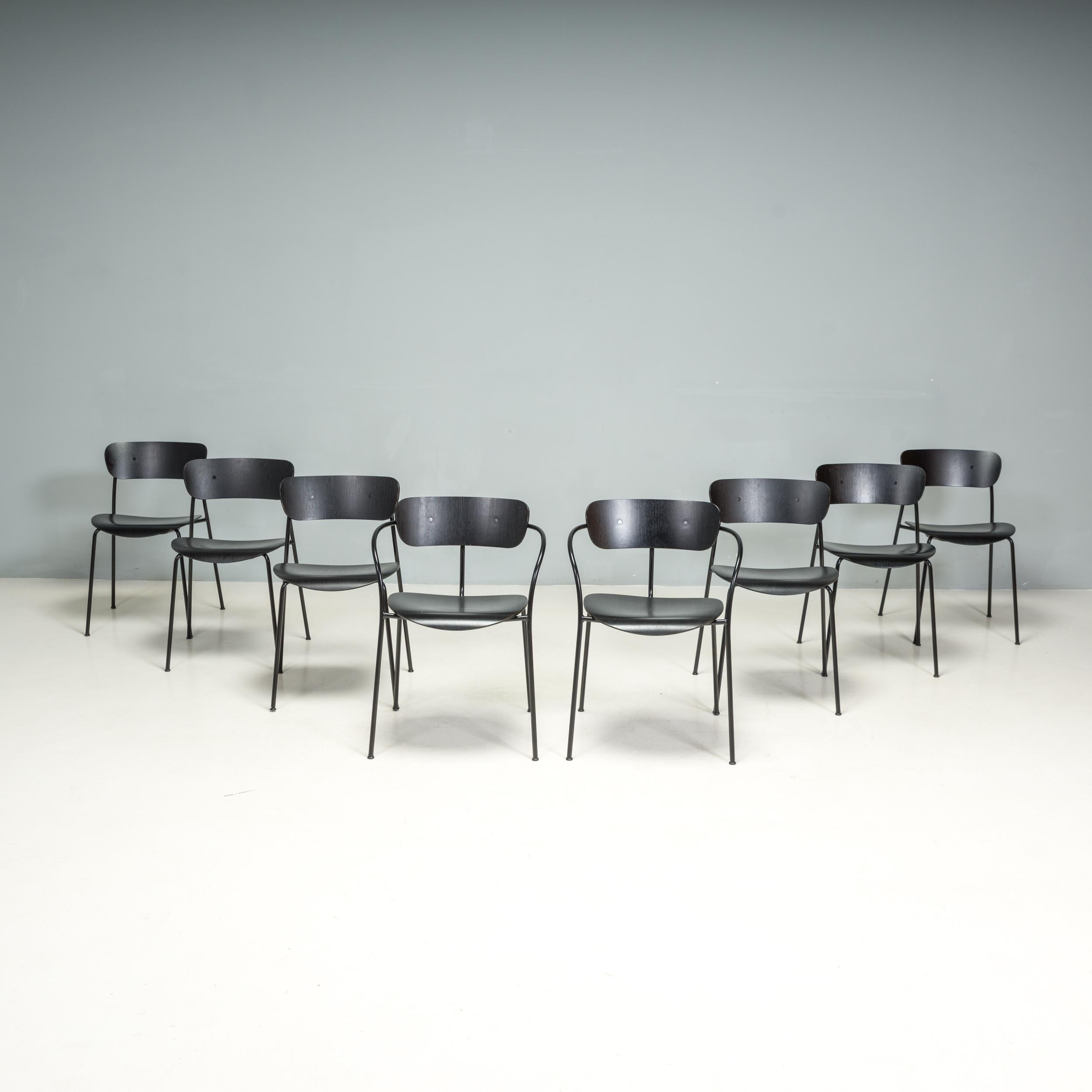 Anderssen and Voll for &Tradition Black Oak AV1 and AV2 Pavilion Chairs, Set of 8 at 1stDibs