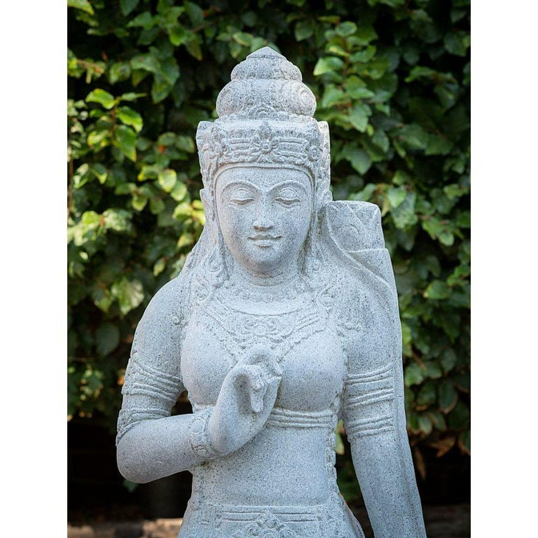 Andesite Stone Statue of Dewi Tara from Indonesia For Sale at 1stDibs