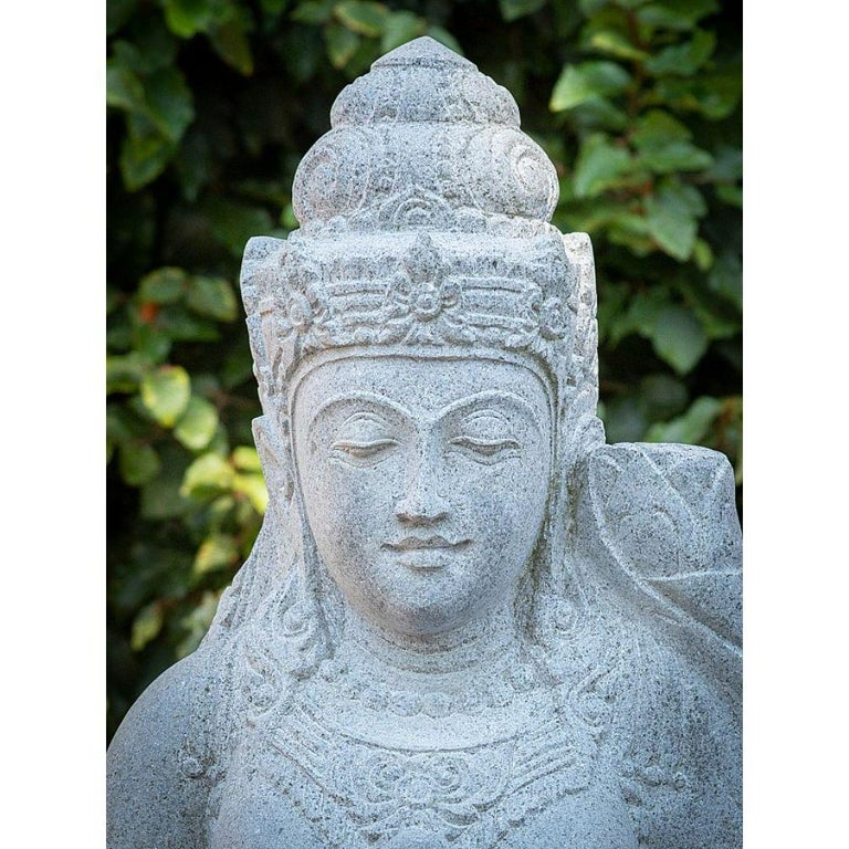 Andesite Stone Statue of Dewi Tara from Indonesia For Sale at 1stDibs