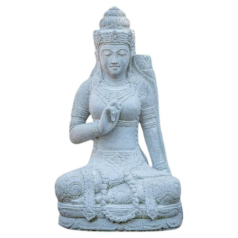 Andesite Stone Statue of Dewi Tara from Indonesia For Sale at 1stDibs