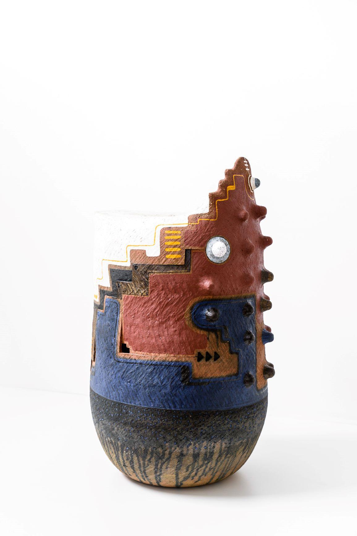 Andile Dyalvane, "Idladla (Grain Silo)", Terracotta Clay Sculptural ...