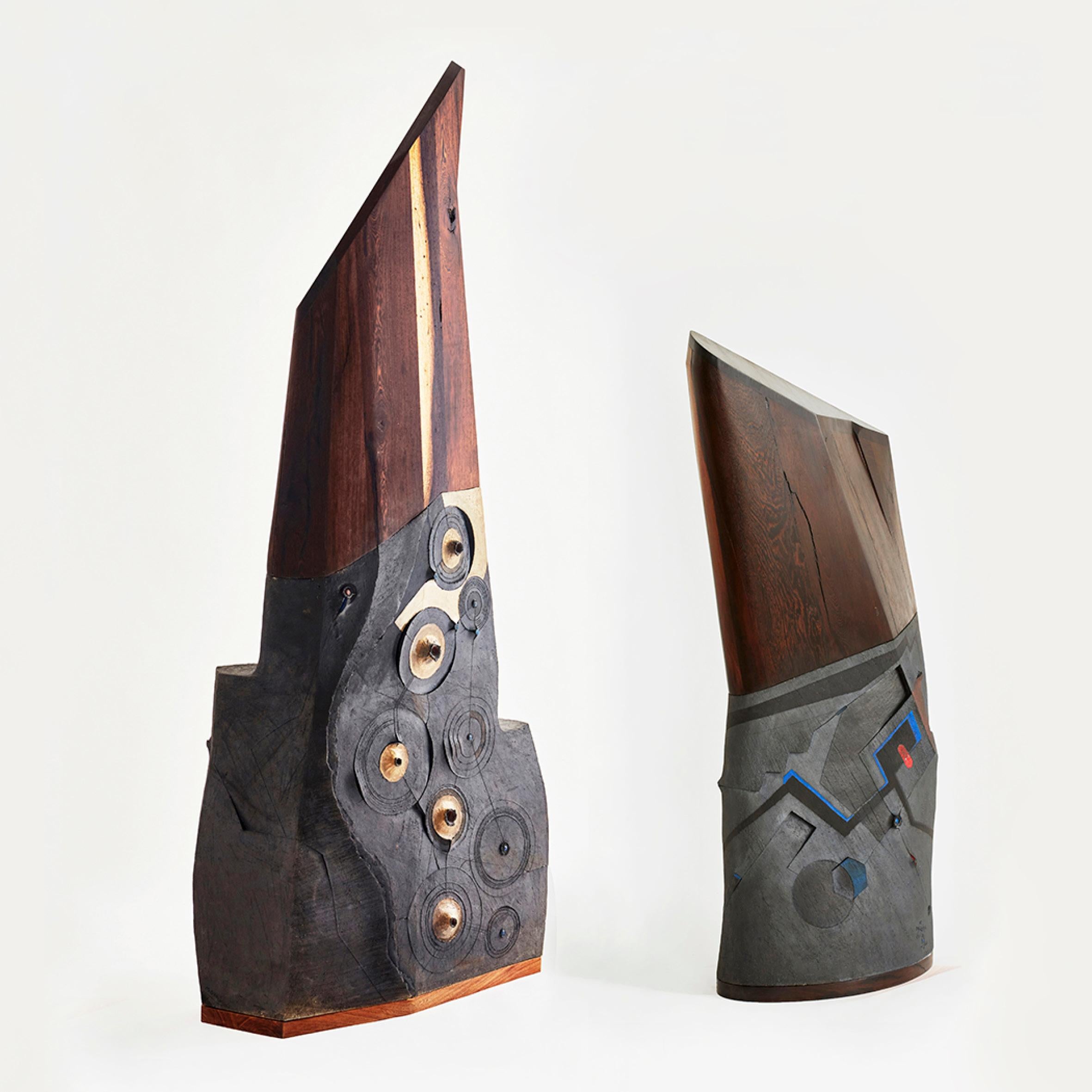 Andile Dylavane, Idladla (Silo), Black Clay and Wenge Sculpture For ...