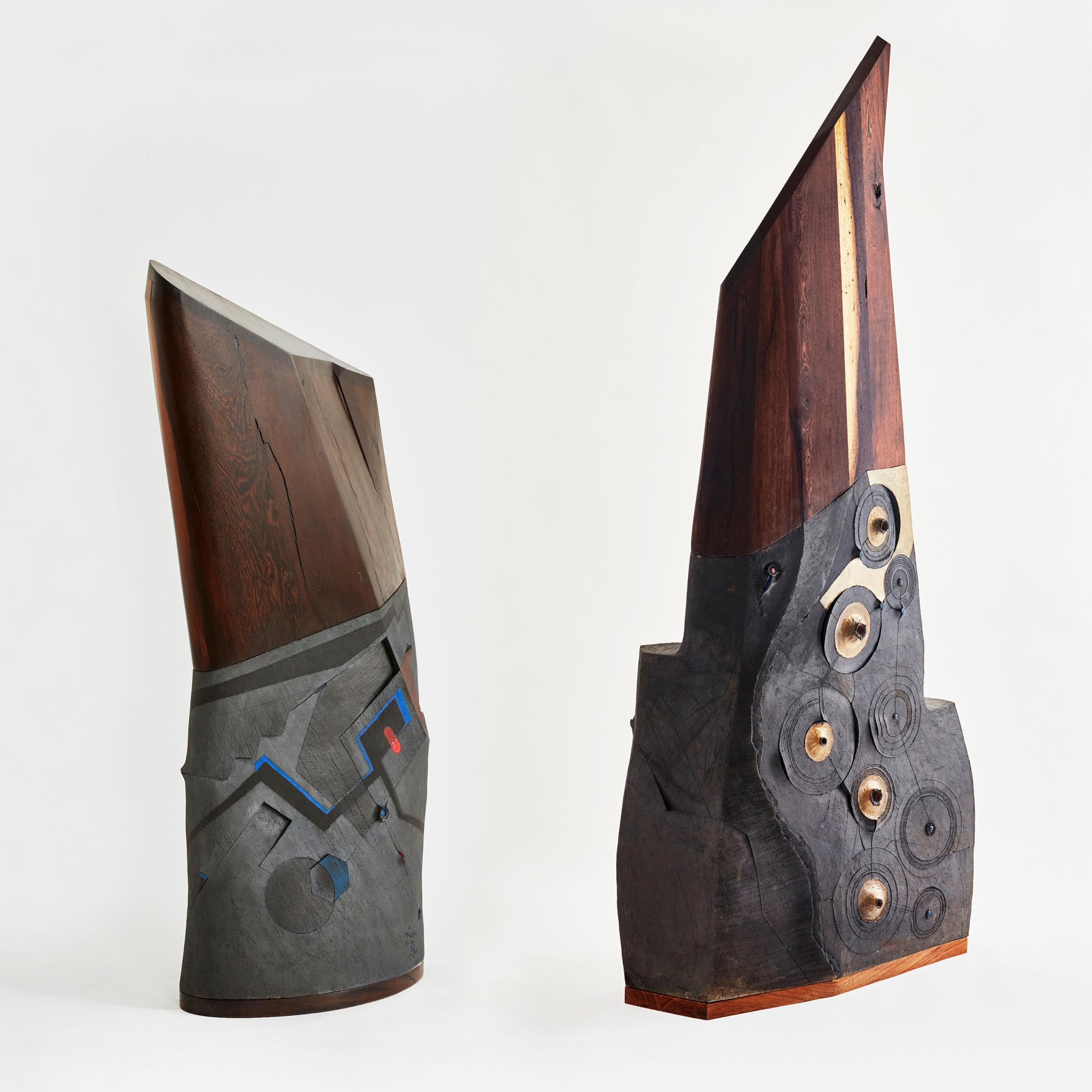 Andile Dylavane, Idladla (Silo), Black Clay and Wenge Sculpture For ...