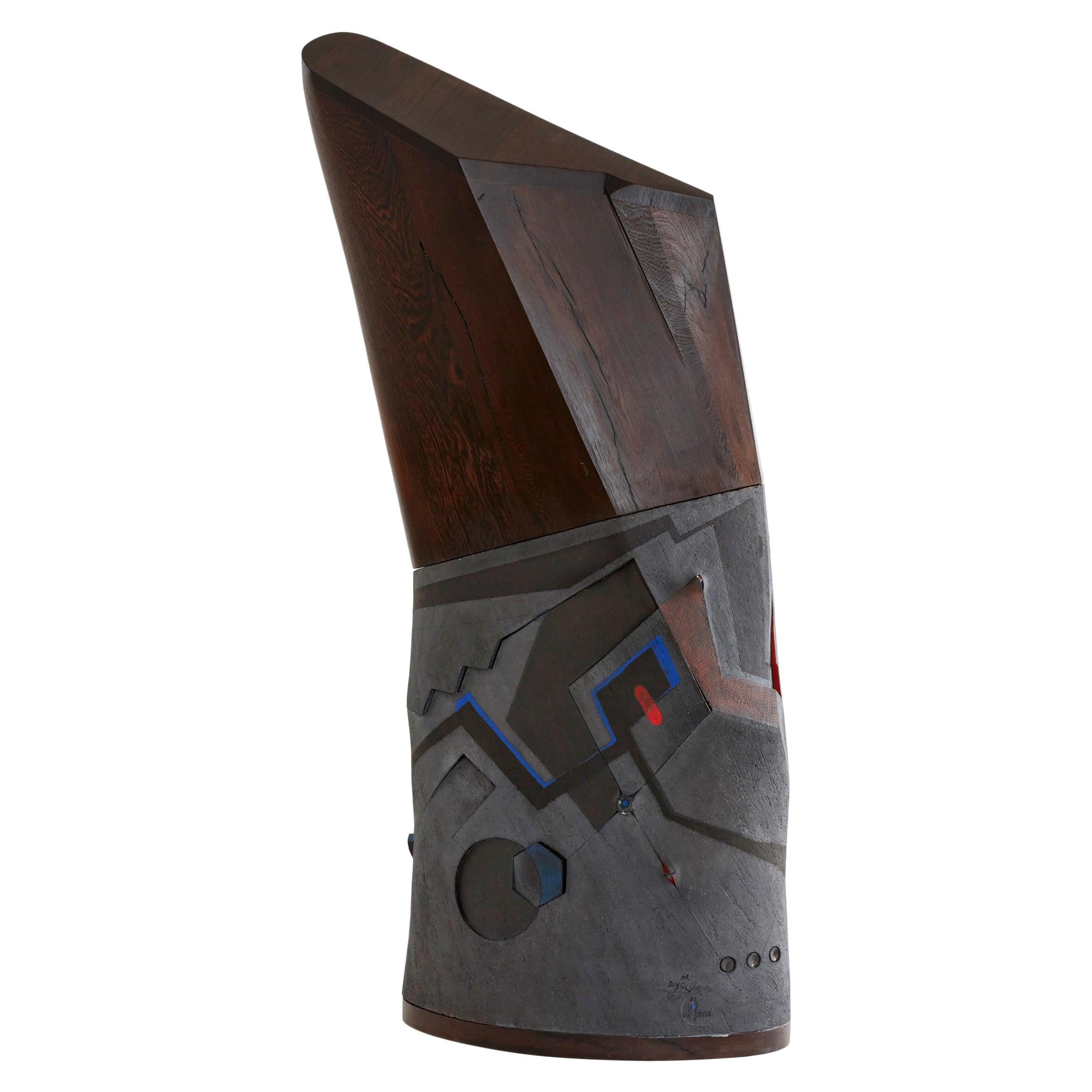 Andile Dylavane, Idladla (Silo), Black Clay and Wenge Sculpture For ...