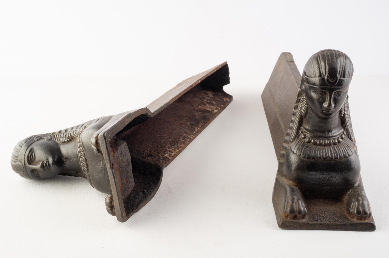 Andirons with Sphinx For Sale at 1stDibs