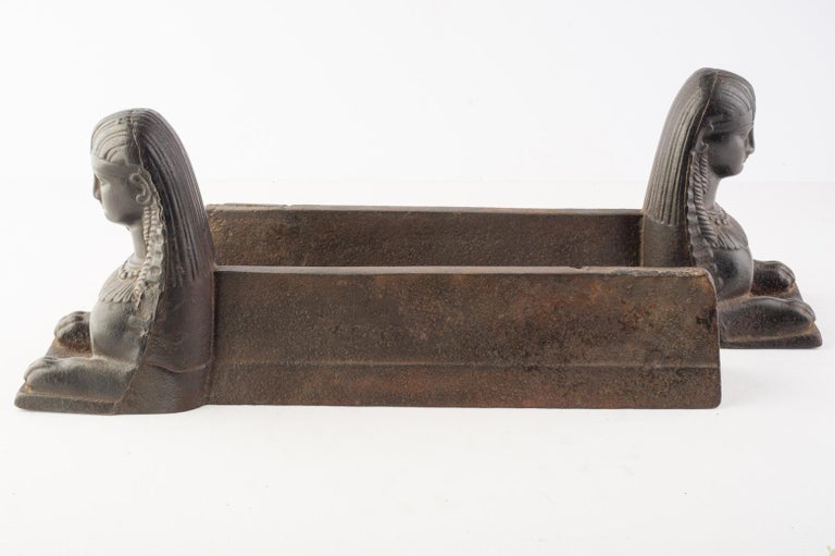 Andirons with Sphinx For Sale at 1stDibs