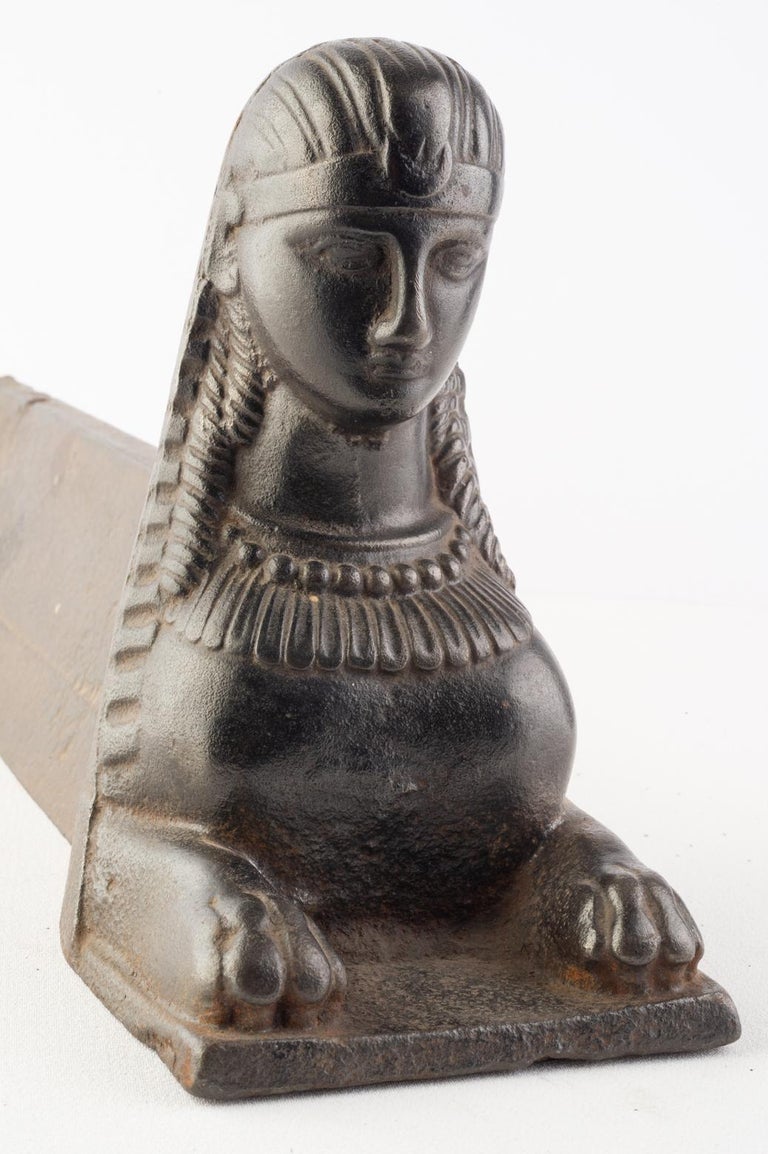 Andirons with Sphinx For Sale at 1stDibs