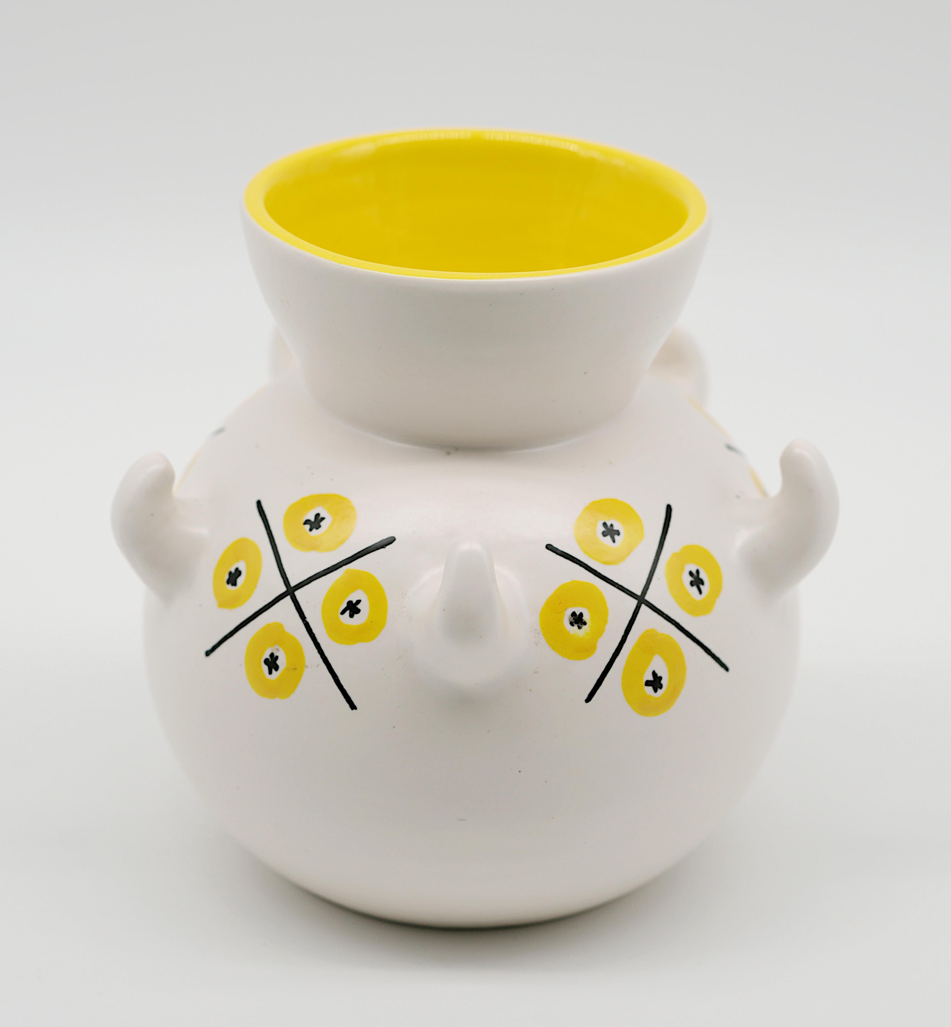 Andre Baud Midcentury Vase, Vallauris 1950s For Sale at 1stDibs