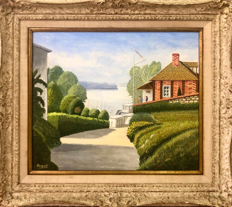 André Bouquet - Untitled, Naive Oil on Canvas For Sale at 1stDibs