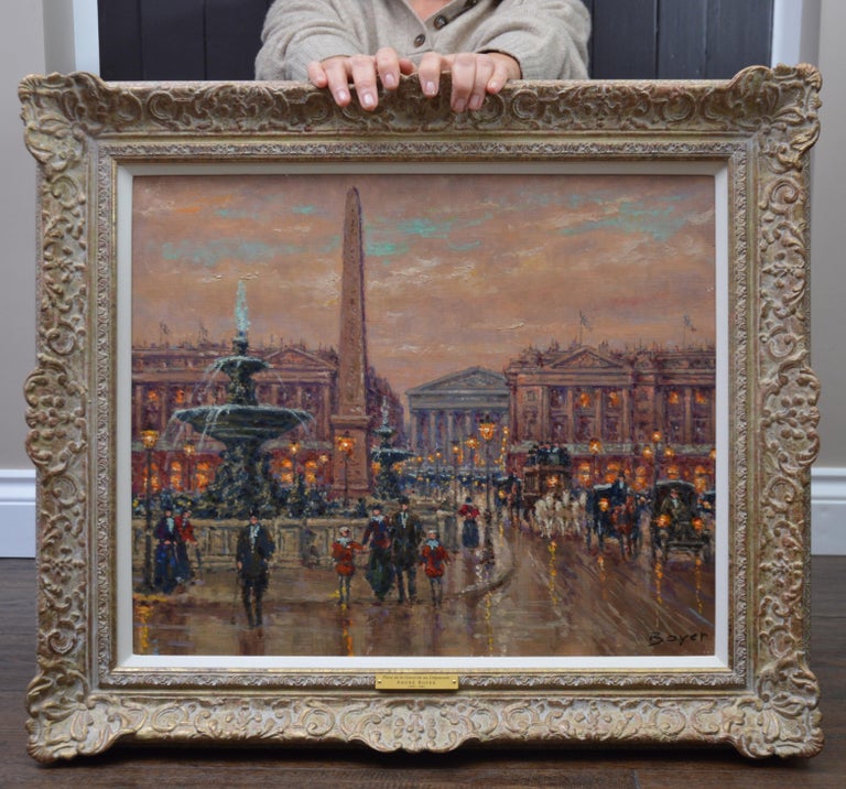 Andre Boyer - Place de la Concorde au Crépuscule - Post Impressionist ...