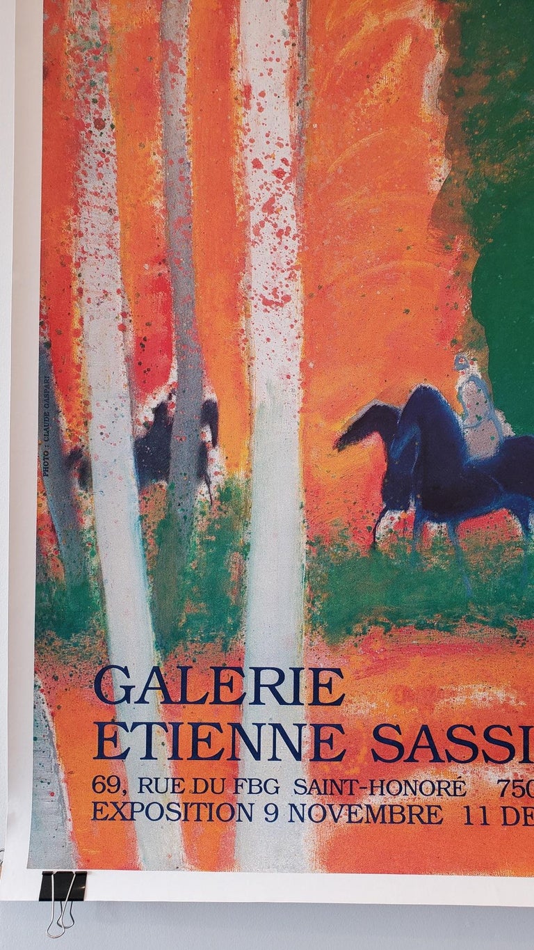 André Brasilier Original Exobition Poster GALERIE ETIENNE SASSI, 1990 ...