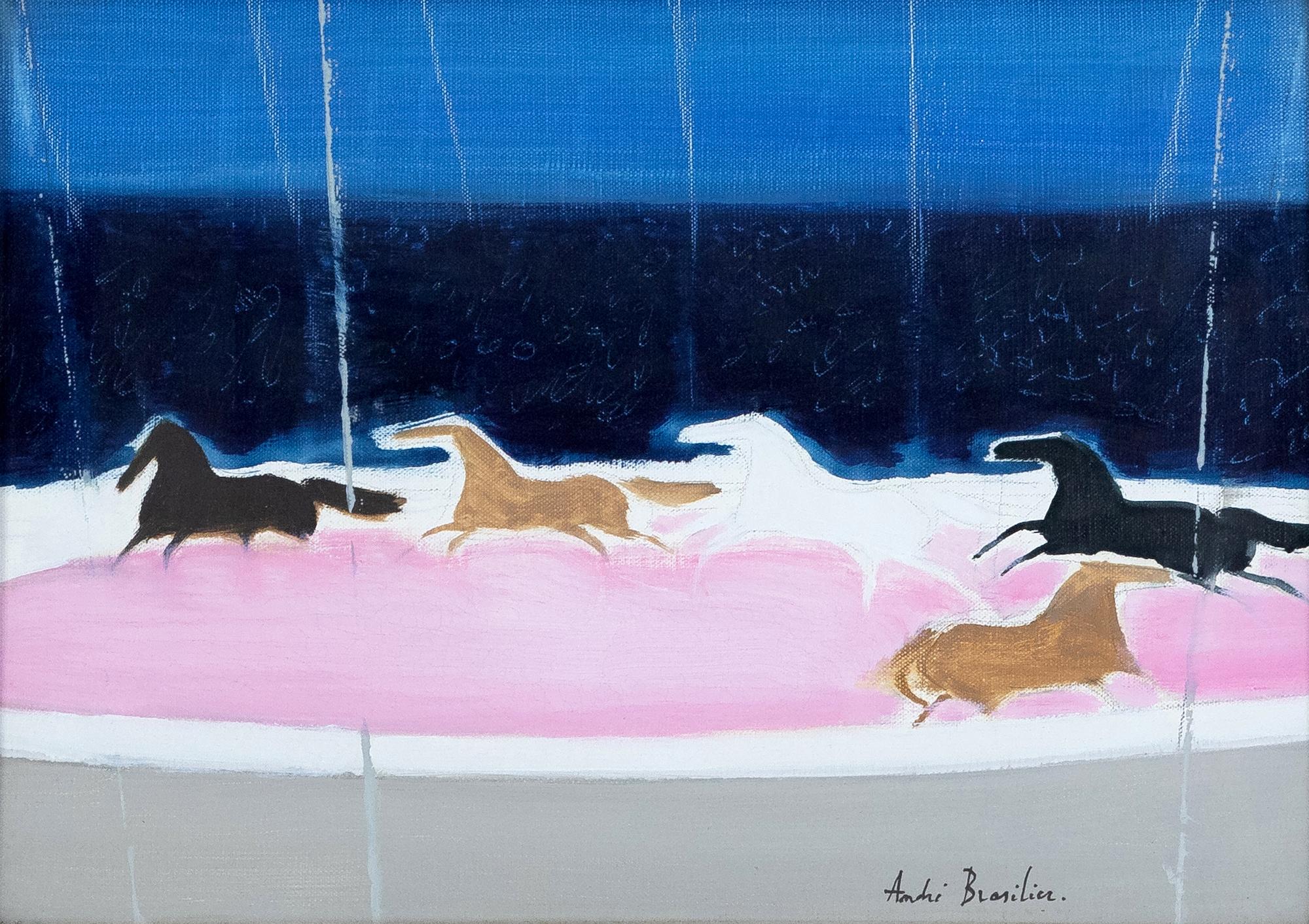 André Brasilier - Oil painting Horses Under a Fig Tree at impressive ...