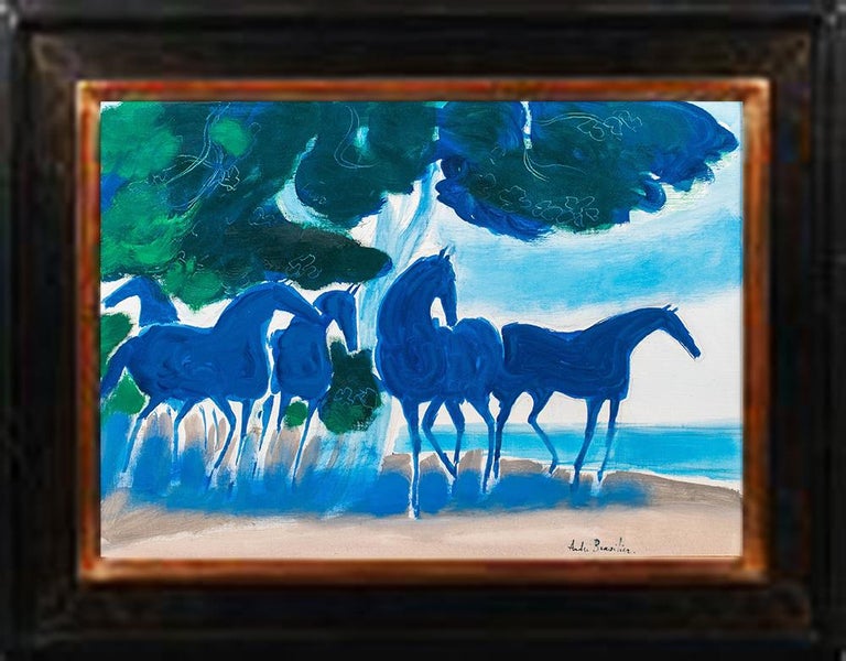 André Brasilier - Oil painting Horses Under a Fig Tree at impressive ...