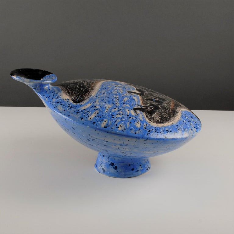 Andre Brasilier Vallauris 20th Century Ceramic Vase Decorated with ...