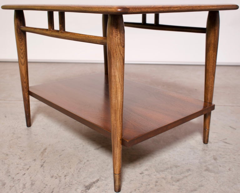 Andre Bus for Lane Acclaim Gunstock Walnut Side Table at 1stDibs