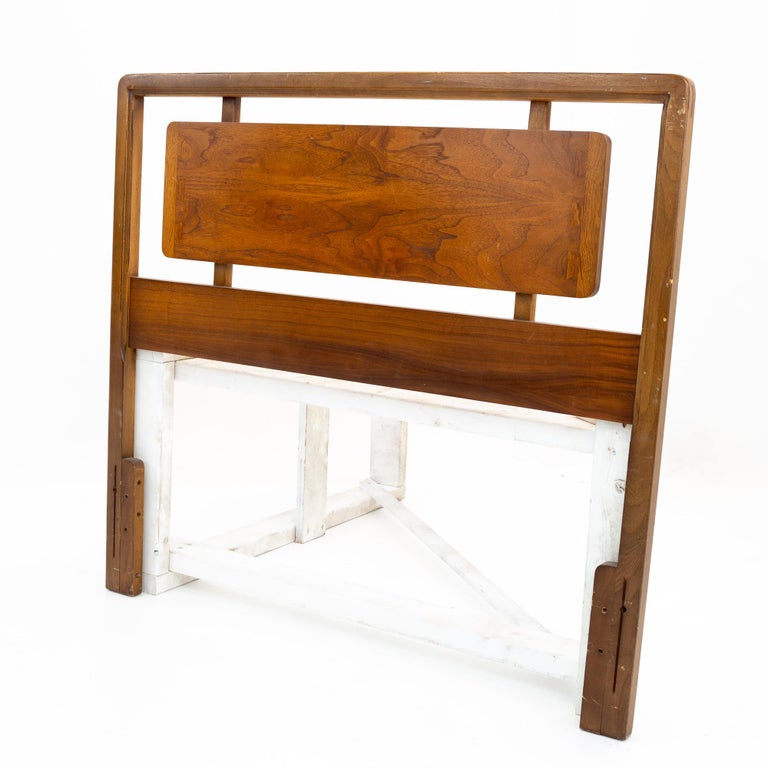 Andre Bus for Lane Acclaim Mid Century Walnut and Oak Twin Headboard ...