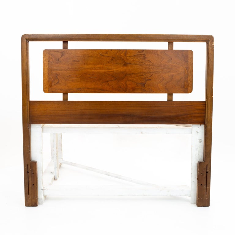 Andre Bus for Lane Acclaim Mid Century Walnut and Oak Twin Headboard ...