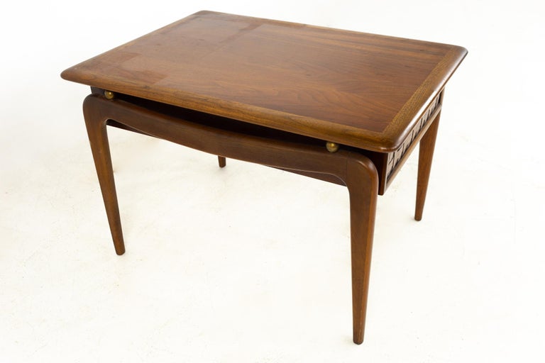 Andre Bus for Lane Perception Mid Century Walnut Side End Tables, a ...