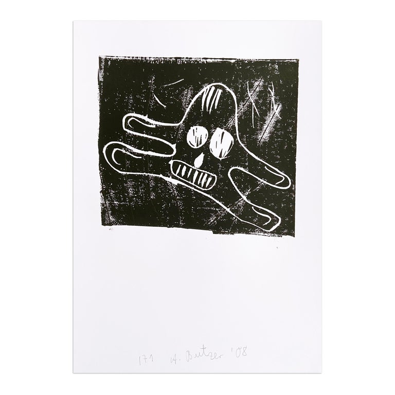 André Butzer - André Butzer, Untitled - Linocut, 2008, Contemporary Art ...