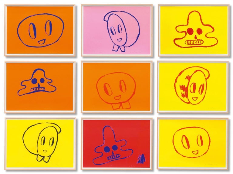 Andre Butzer - André Butzer. Set of 9 Screenprints ‘Untitled 1–9’, 2021 ...