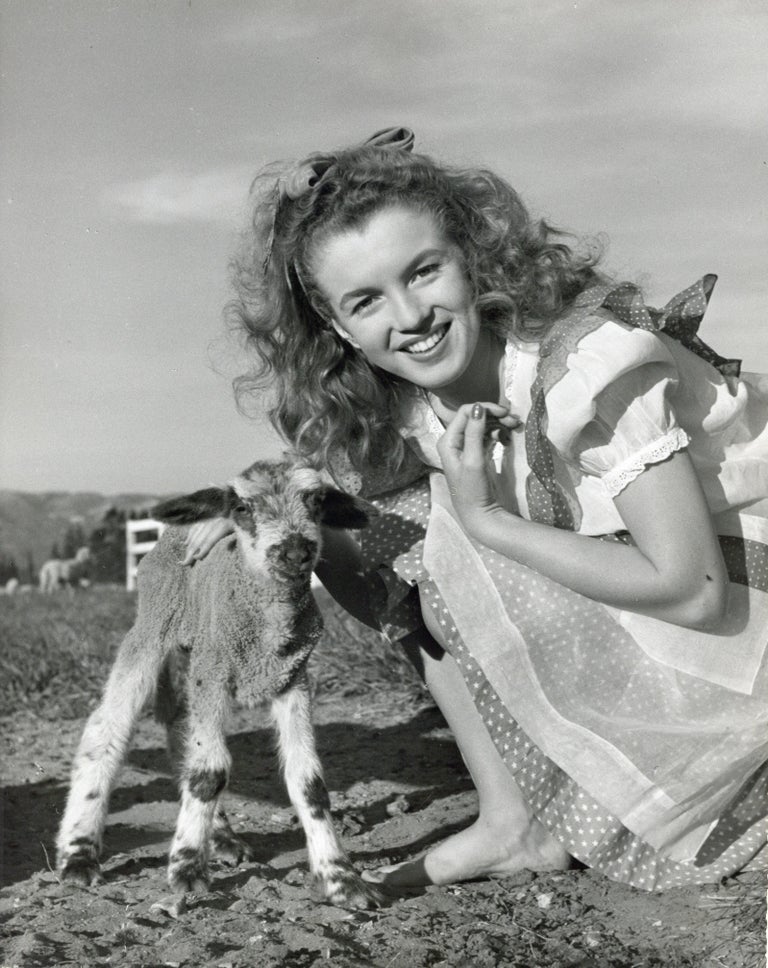 Andre de Dienes - Marilyn Monroe 'Norma Jeane' Posed with Lamb Vintage ...