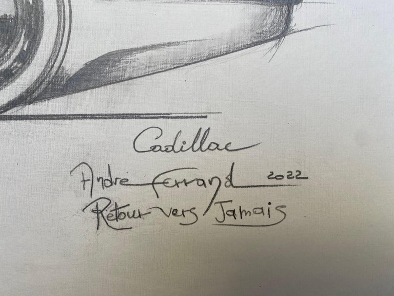 André Ferrand, Cadillac Drawing “Back to Never” For Sale at 1stDibs