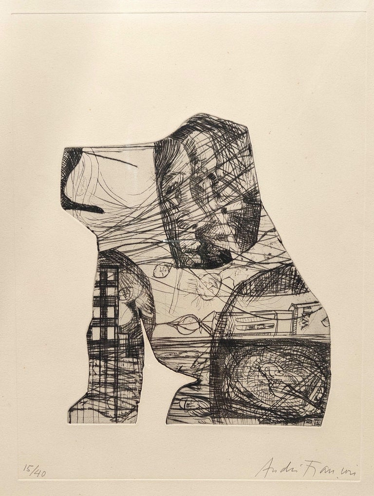 André François - Dog. 1975. Paper, etching 15/40. 38x28 cm at 1stDibs