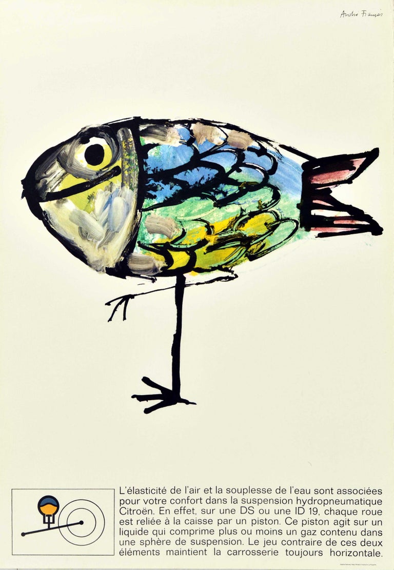 André François - Original Vintage Car Advertising Poster Citroen ...