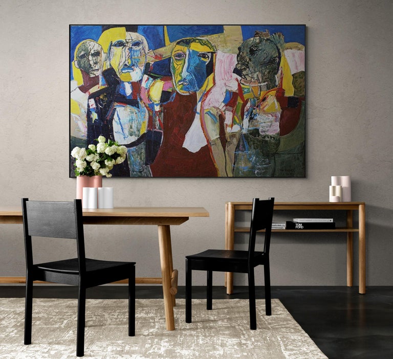 André François van Vuuren - Large Expressionist figurative Oil Painting ...