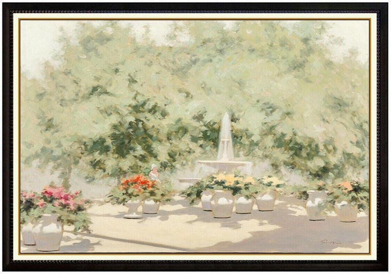 André Gisson - Andre Gisson Oil Painting On Canvas Signed Floral Large ...