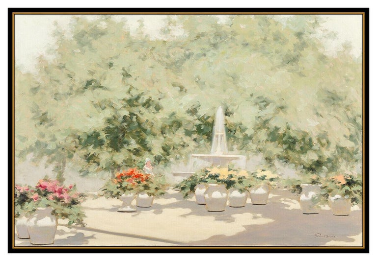 André Gisson - Andre Gisson Oil Painting On Canvas Signed Floral Large ...