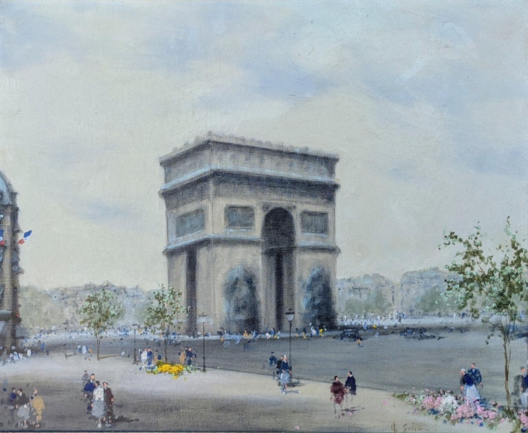 André Gisson - "Arc de Triomphe, " Andre Gisson, Paris Street Scene ...