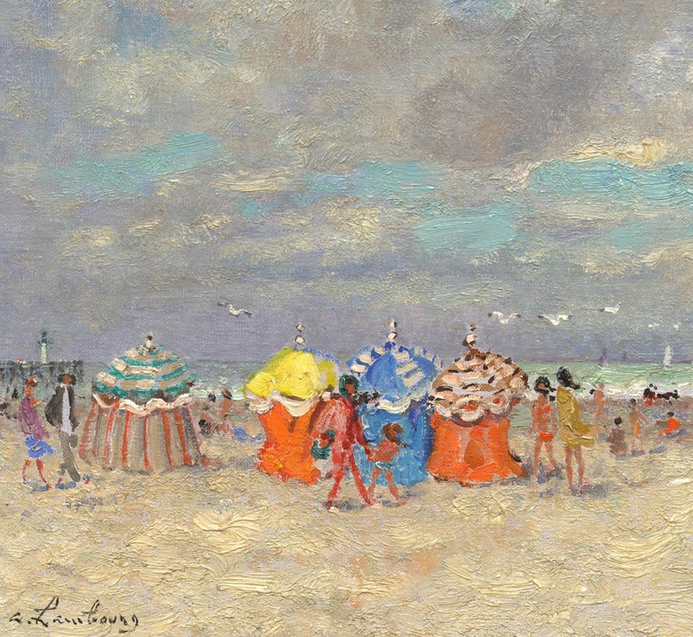 André Hambourg - "Vent Léger en Aout (Trouville)" "Light Wind in August ...