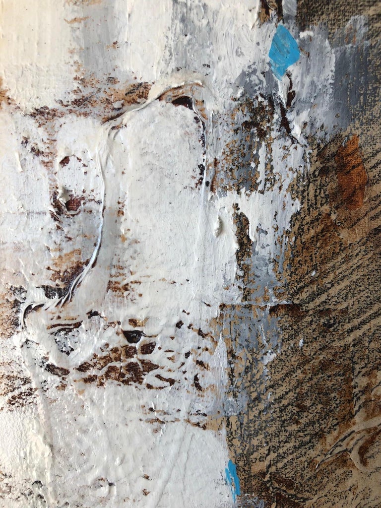 Andre Kohn - Andre Kohn "On the theme of blue" Original mixed media ...