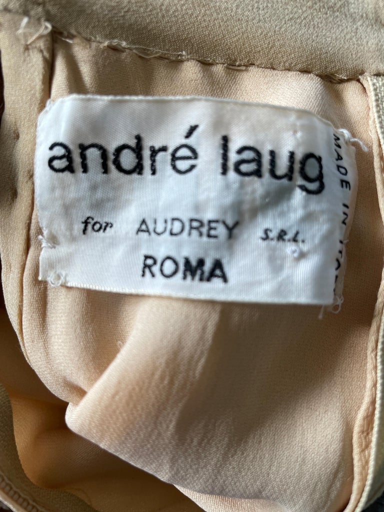 Andre Laug for Audrey Rome 1980's Gold Beaded Cocktail Dress For Sale ...