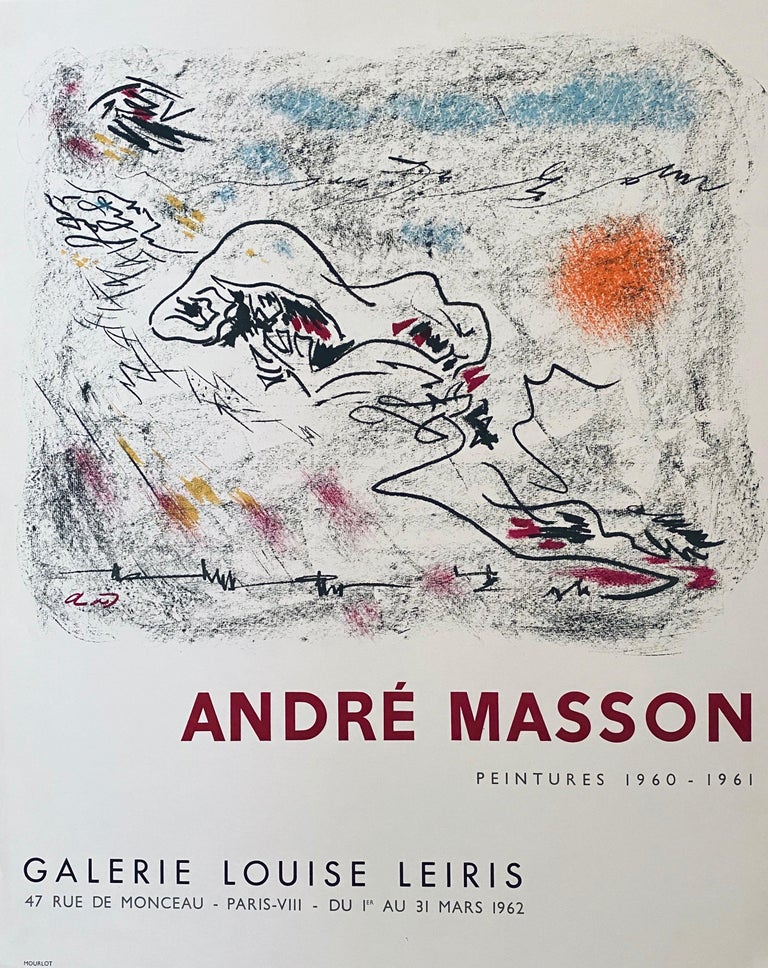 André Masson - French Abstract Surrealist Vintage Lithograph Mourlot ...