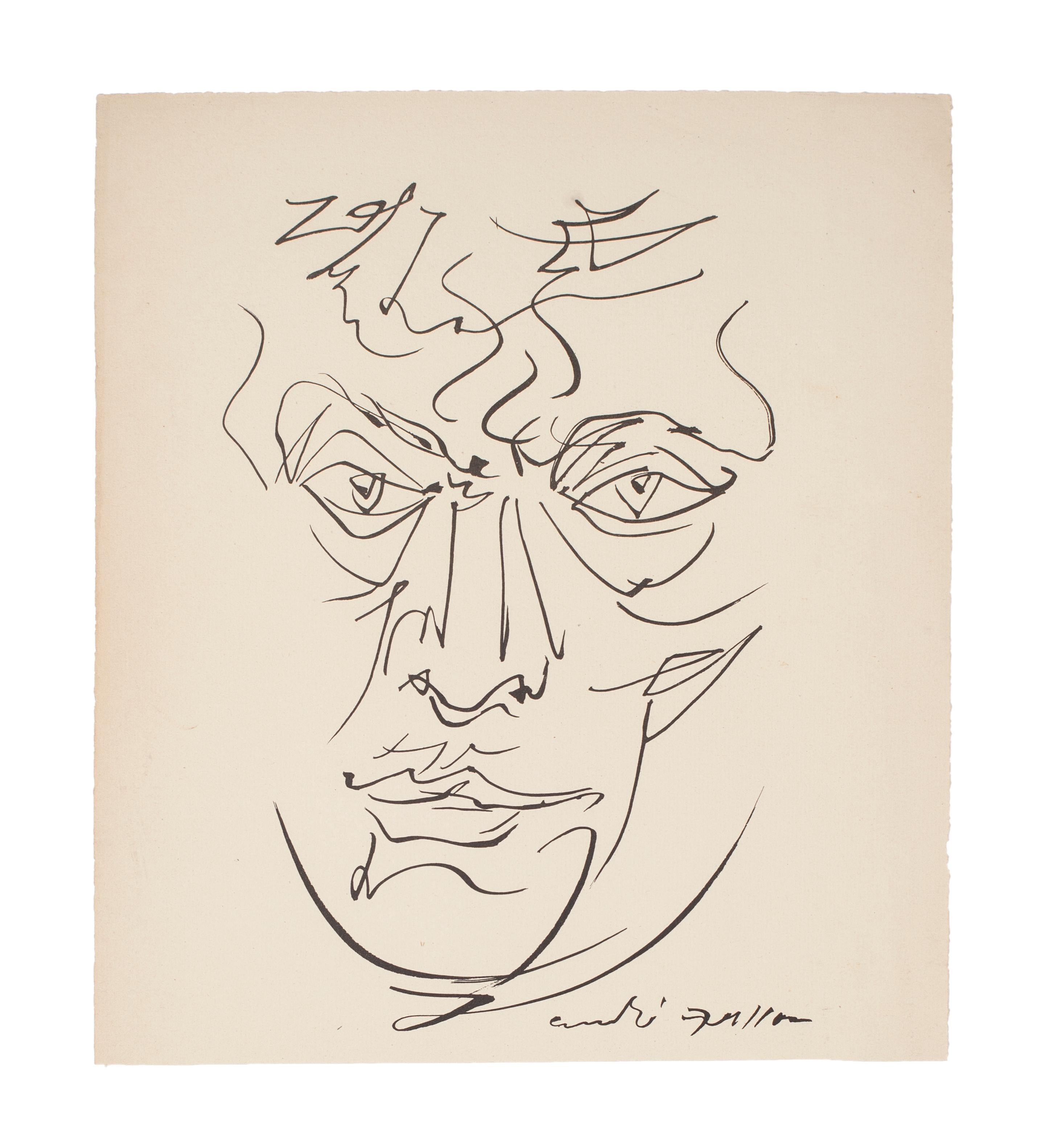 André Masson - Portrait - Lithograph by André Masson - Late 20th ...