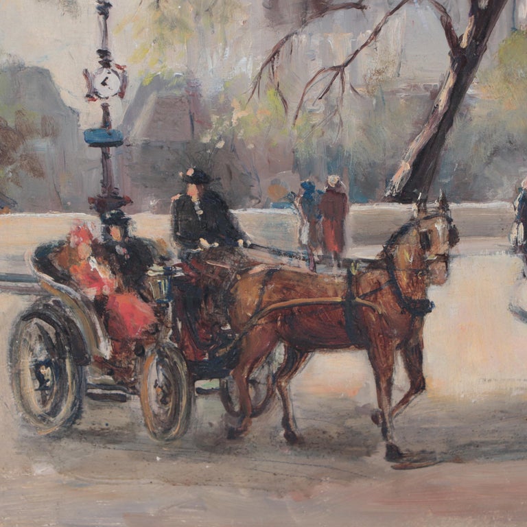 Andre Michel "Notre-Dame de Paris Cathedral", Oil on Masonite For Sale ...