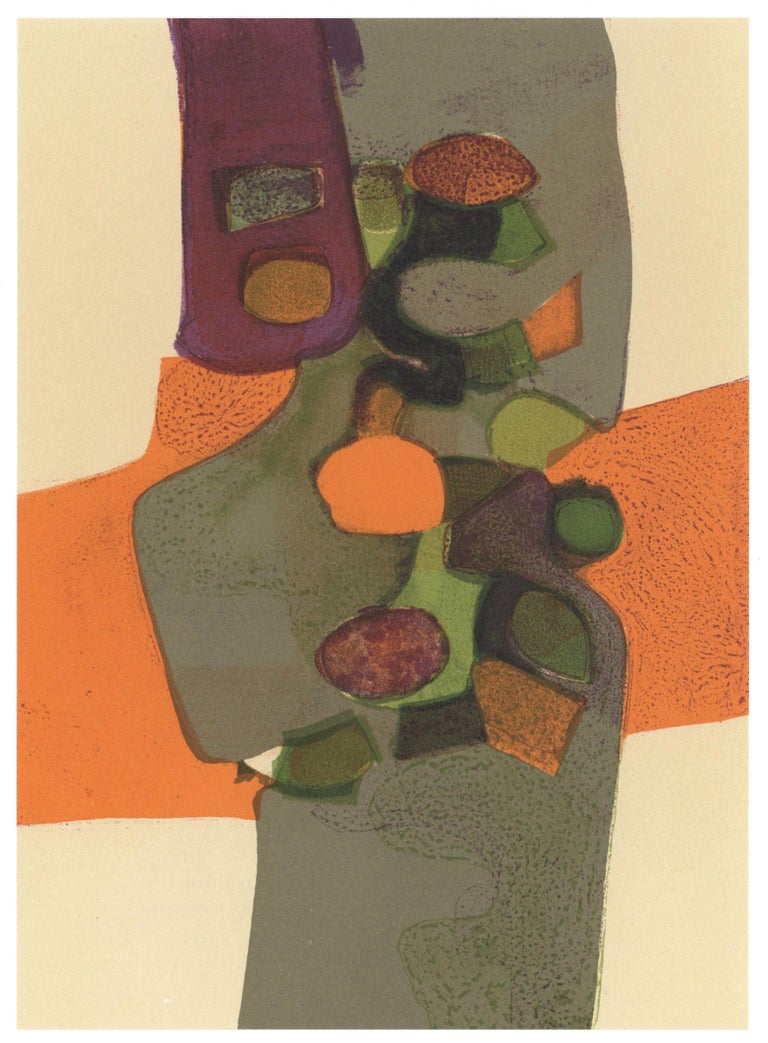 Andre Minaux - "Automne" original lithograph For Sale at 1stDibs
