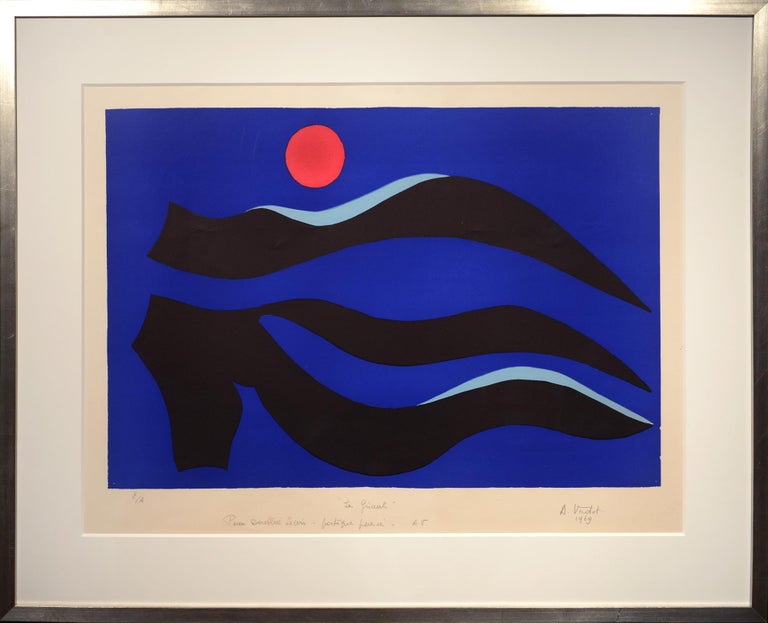 André Verdet - "Le Lisants," André Verdet, lithograph, ca. 1969 ...