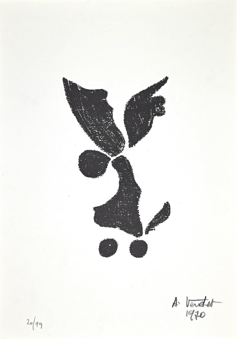 André Verdet - Untitled - Original Lithograph by Andrè Verdet - 1970 ...