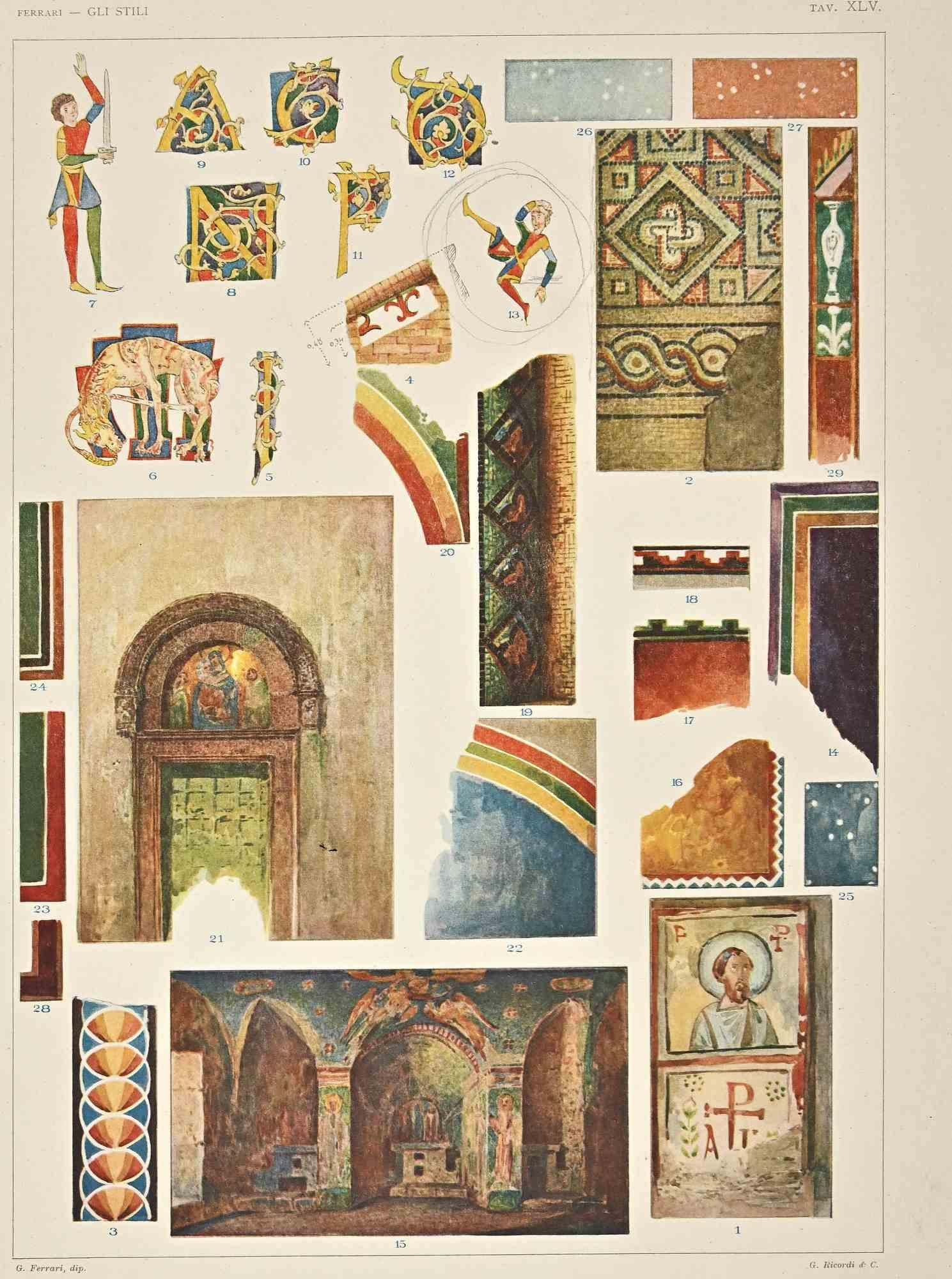 Decorative Motifs - Byzantine Styles - Chromolithograph by Andrea ...