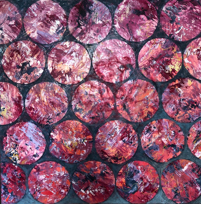 Andrea Bonfils - Many Moons (48" x 48") For Sale at 1stDibs